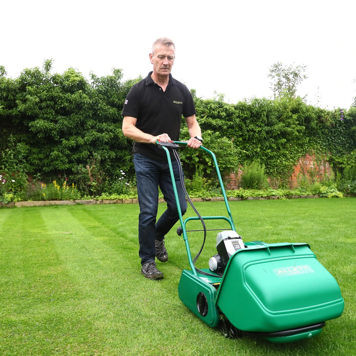 Allett Liberty 30 12" Push Battery Cylinder Mower | Electric Mowers UK