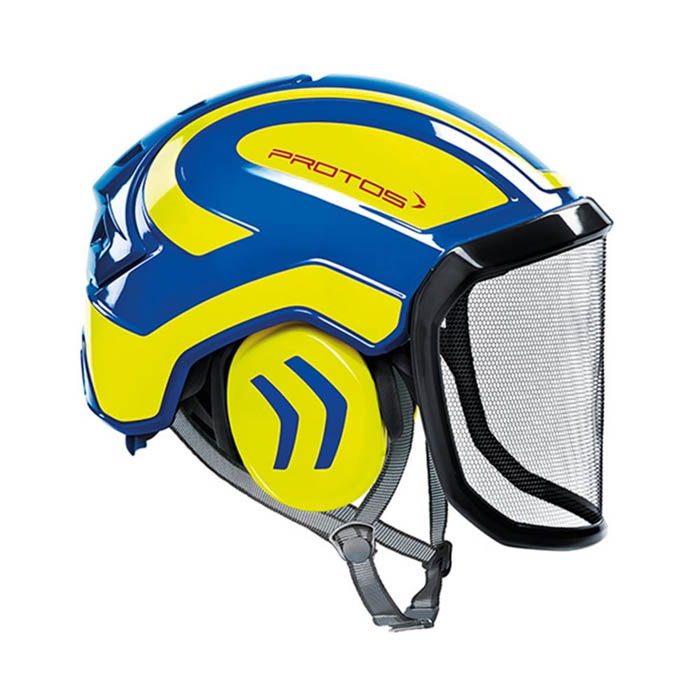 Protos Integral Arborist Helmet Blue/Yellow | Headwear UK