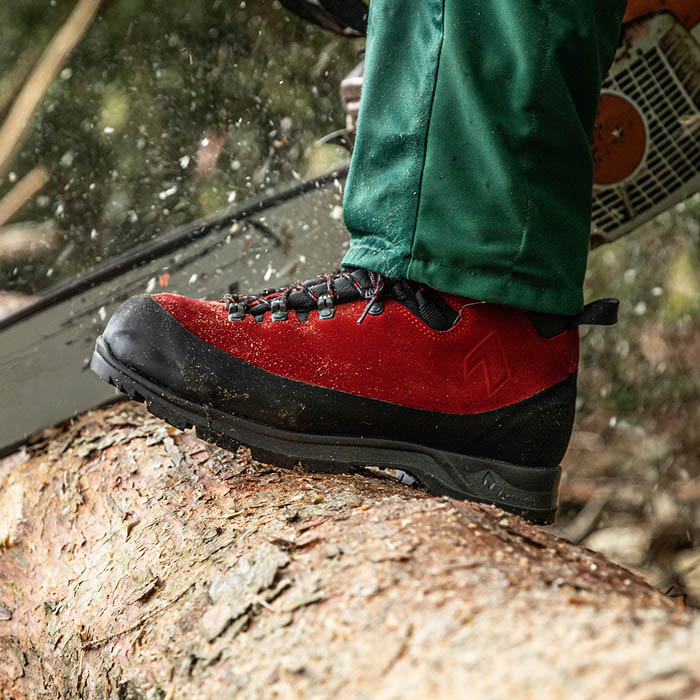 Haix Protector Forest 2.1 GTX Mid Red Chainsaw Boots | Chainsaw Boots UK