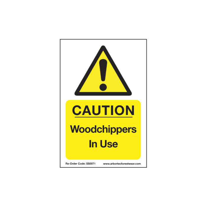 Corex Warning Wood Chipper Sign | Forestry Signs UK
